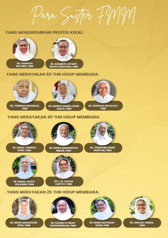 Para Suster FMM Rayakan 90 Tahun Berkarya di Indonesia